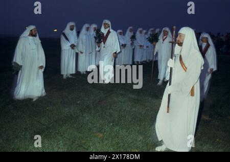 Druid Order members. Druids all night ceremony they celebrate the ...
