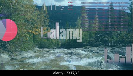 Image of diagrams over world map Stock Photo - Alamy