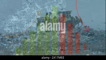 Image of data processing over rubbish dump Stock Photo - Alamy