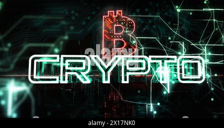 Bitcoin icon on a black background. Cryptocurrency. Bitcoin on a black ...