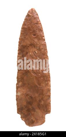 Ancient stone dagger. Isolated historical knife Stock Photo - Alamy
