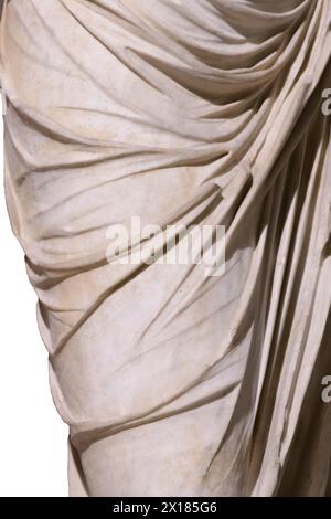 Fragment of the folds of the cloth of the garment on ancient Roman ...