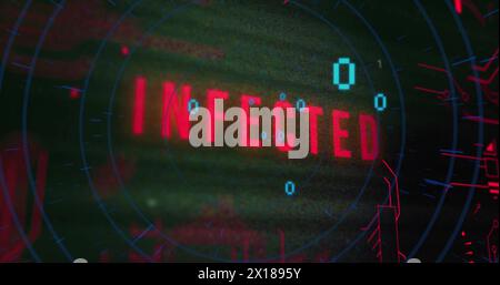 Image of infected text over data processing Stock Photo - Alamy