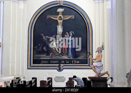 Religious mural, Catedral de la Asuncion, built 1860, Leon, Nicaragua ...