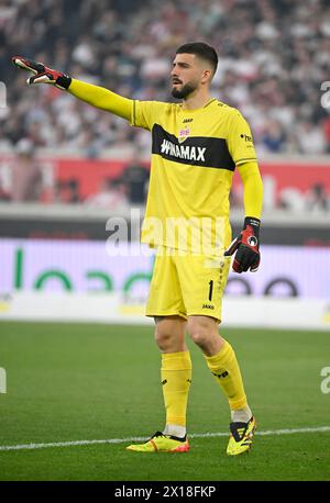 Goalkeeper Fabian Bredlow VfB Stuttgart (33) with ball, Mercedes-Benz ...