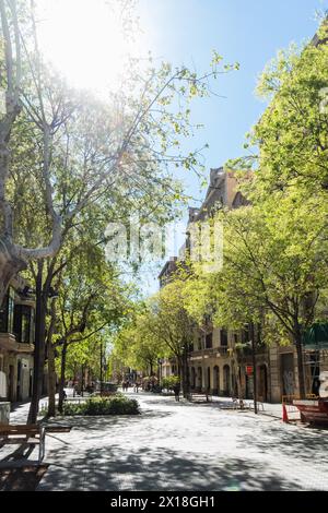 Superblock or Superilla in the Eixample neighbourhood, a highly ...