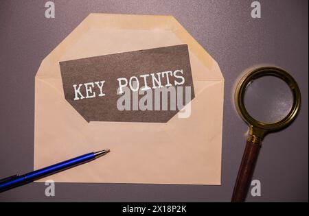 Text sign showing Key Points. Business overview most important piece of ...