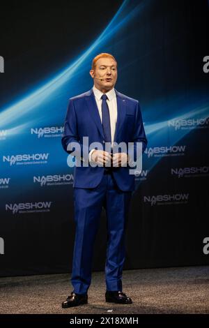 LAS VEGAS, Nevada - Daniel Anstandig speaking at NAB 2024 at Lass Vegas ...