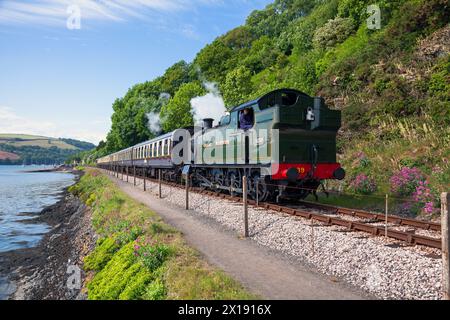 GWR 5205 class 2-8-0 tank locomotive No 5239 Goiliath passing ...