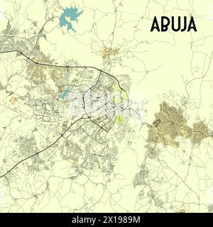 City road map of Abuja Federal Capital Territory Nigeria Stock Vector ...