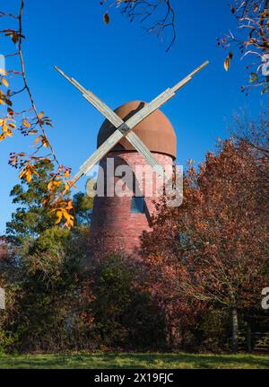 Replica windmill at Windmill Hill, Ashill nr Taunton Stock Photo - Alamy