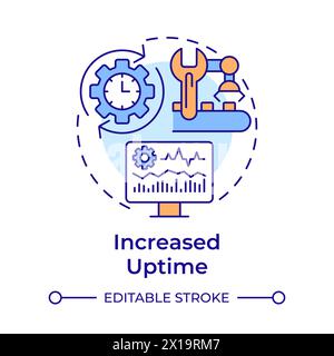 Uptime multi color concept icon Stock Vector Image & Art - Alamy