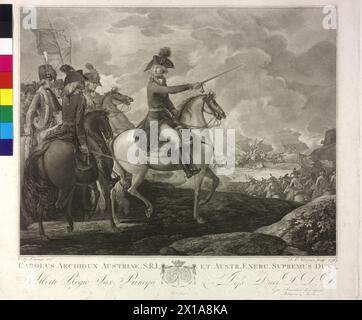 Archduke Karl in the battle of Wuerzburg, the 3rd September 1796 ...