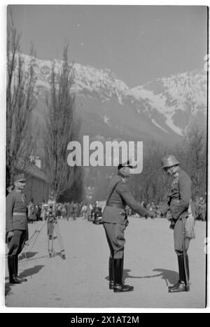 The Anschluss (Austrian Annexation) 1938, swearing in of the troops ...