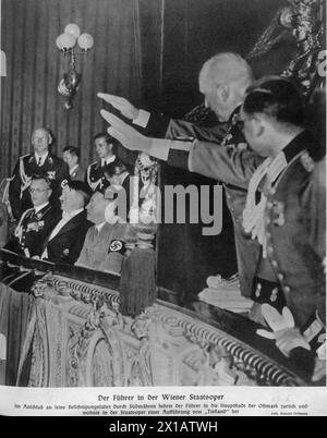 Hitler in the Viennese state opera, world premiere by ""Ein Friedenstag ...