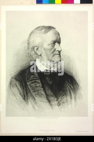 Wagner, Richard, etching based on own drawing by Ludwig Michalek ...