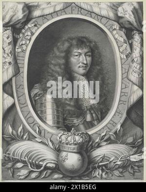 Ludwig XIV., King of France Drawing by S. Janson, reproduced in a ...
