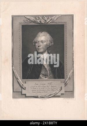 Johann Georg Wille (Engraver) Portrait of clergy. Copper engraving ...