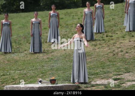 Actress Mary Mina, in the role of an ancient Greek High Priestess ...