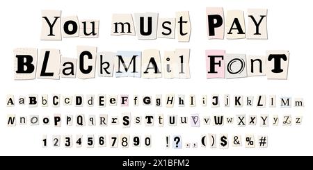 Ransom anonymous demand letter newspaper cutout font - design your ...