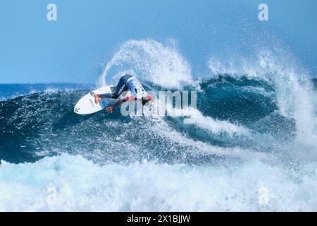 Brazilian professional surfer Miguel Pupo competing at the 2024 ...