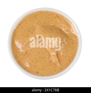 Bowl of delicious hazelnut butter on color background Stock Photo - Alamy
