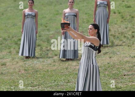 Actress Mary Mina, in the role of an ancient Greek High Priestess ...