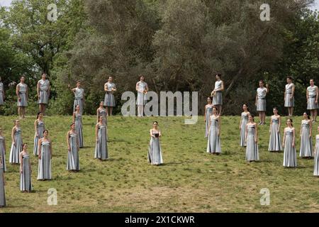 Actress Mary Mina, in the role of an ancient Greek High Priestess ...
