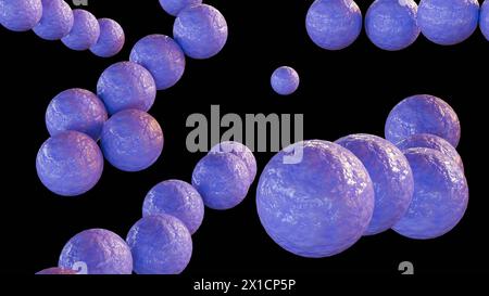 3d rendering of streptococcus, is spherical bacterium that belong to ...