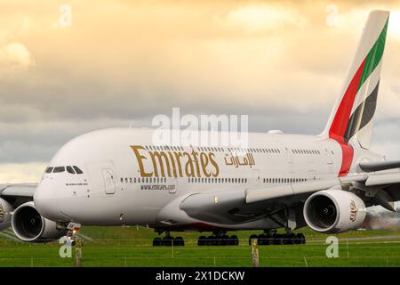 Emirates Airbus A380-800 at Birmingham Airport (BHX Stock Photo - Alamy