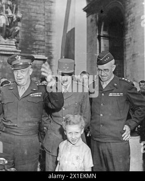 General Eisenhower with General Pierre Kœnig and Lt. Gen. Omar Bradley ...