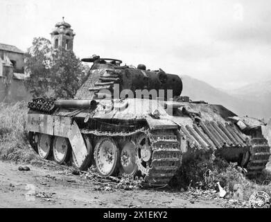 Original Caption: "Fifth Army, Torre Tre Ponti Area, Italy. Destroyed ...