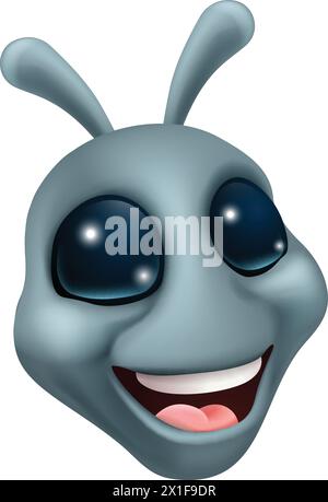 Alien Grey Gray Fun Cartoon Character Stock Vector Image & Art - Alamy