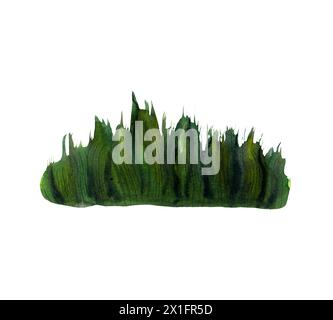 Green grass hill isolated on white background. Natural background ...