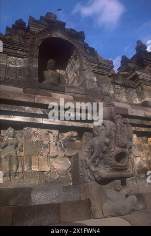 Drains and Kamadhatu relief, Borobudur Temple, Central Java, Indonesia ...