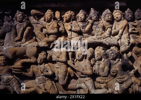 Kamadhatu relief, Borobudur Temple, Central Java, Indonesia Stock Photo ...