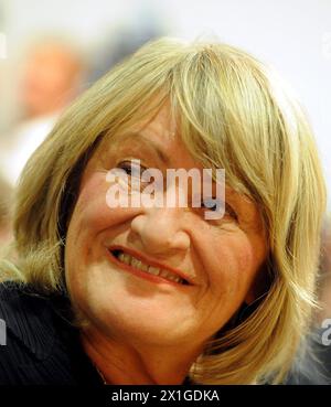 German feminist Alice Schwarzer presenting her autobiography ...