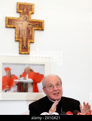 Cardinal Christoph Schönborn at a press conference on the election of ...