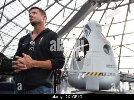 Interview with Felix Baumgartner at Hangar 7 in Salzburg on occasion of ...
