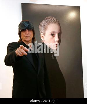 Austrian artist Gottfried Helnwein during media event during ...
