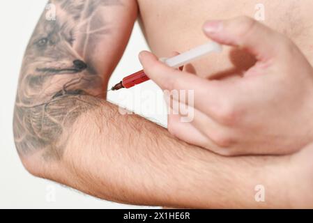 Illustration - blood doping to enhance athletic performance, picture ...
