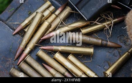 Second world war infantry small arms ammunition Stock Photo - Alamy