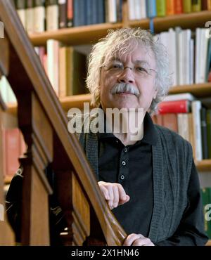 Austrian writer Karl-Markus Gauß during interview with Austria Presse ...