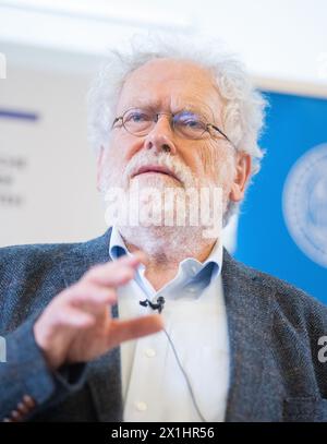 Austrian physicist Anton Zeilinger attends a press conference in Vienna ...