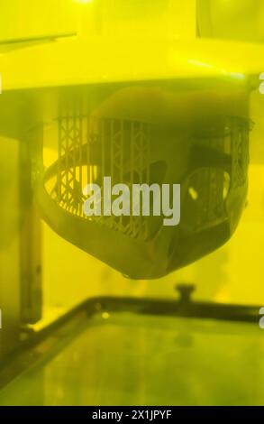 Process SLA 3D printing. Process printing on 3D printer by SLA printing ...