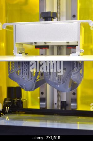 Process SLA 3D printing. Process printing on 3D printer by SLA printing ...