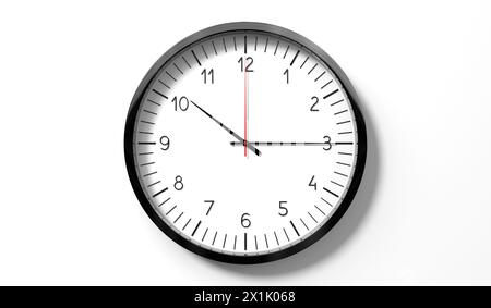 Time at quarter past 10 o clock - classic analog clock on rough ...