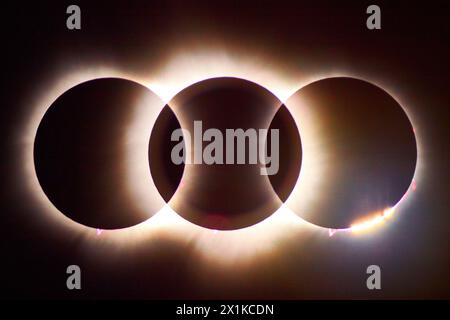 Total Solar Eclipse 2024 Composite with phases Stock Photo - Alamy