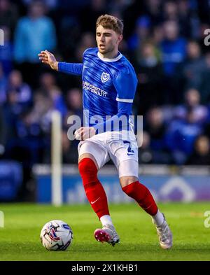 Zak Swanson of Portsmouth during the Sky Bet Championship match ...