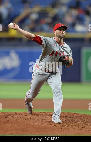Los Angeles Angels' Carson Fulmer reacts during a baseball game Sunday ...